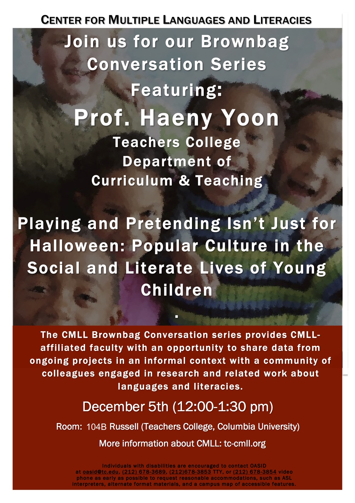 Brownbag with Prof. Haeny Yoon: Playing and Pretending… | Center for ...